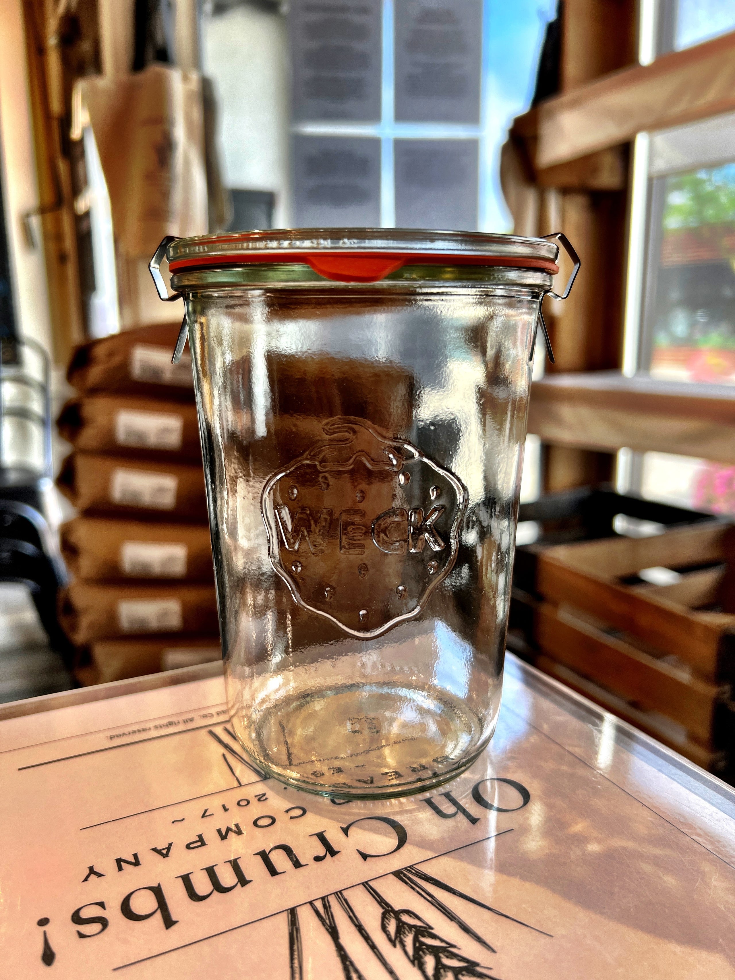 Weck 743 Sourdough Starter Jar - 3/4 Liter | Oh Crumbs! Bread Co.